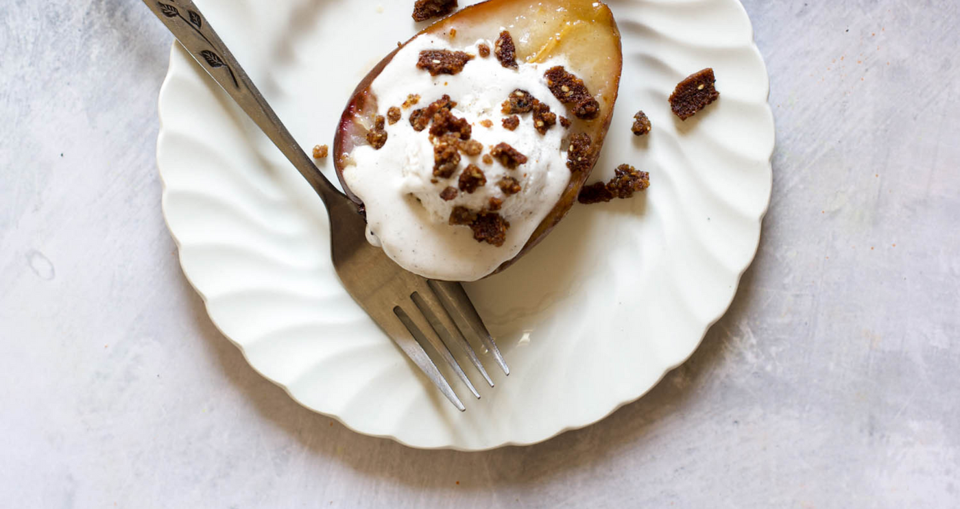 Maple Roasted Pears with Brown Sugar Crisp Crumble - Maine Crisp Company