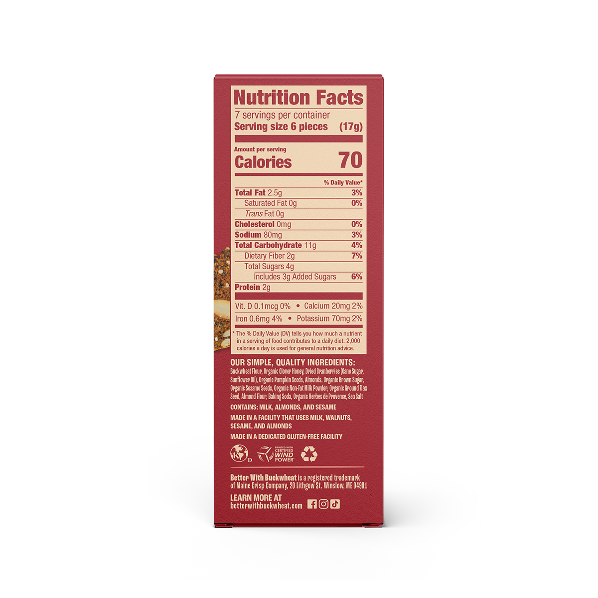 Gluten-Free Cranberry Almond Crackers | The Maine Crisp Co. - Maine ...