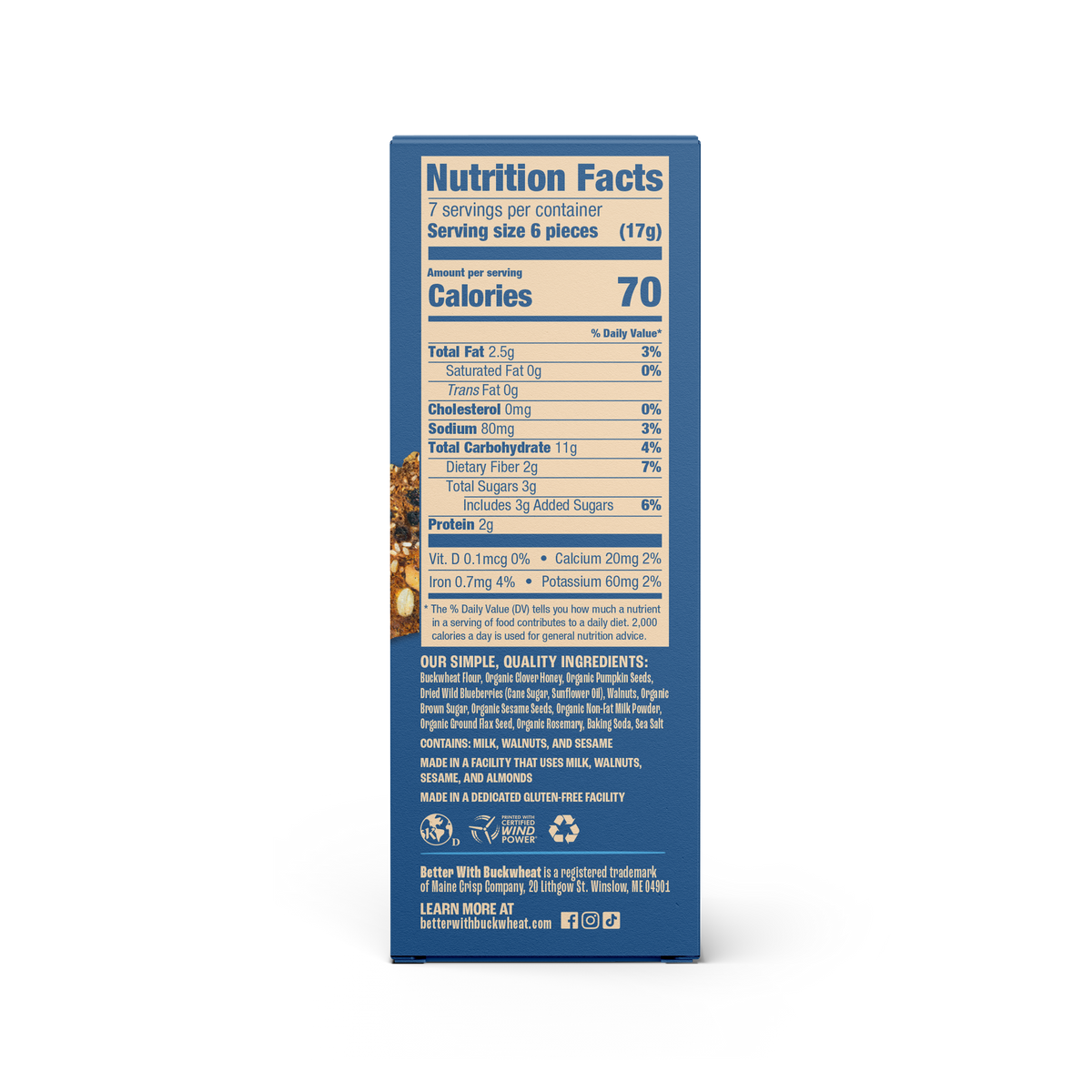 Wild Blueberry Walnut Gluten-Free Crackers | The Maine Crisp Co ...