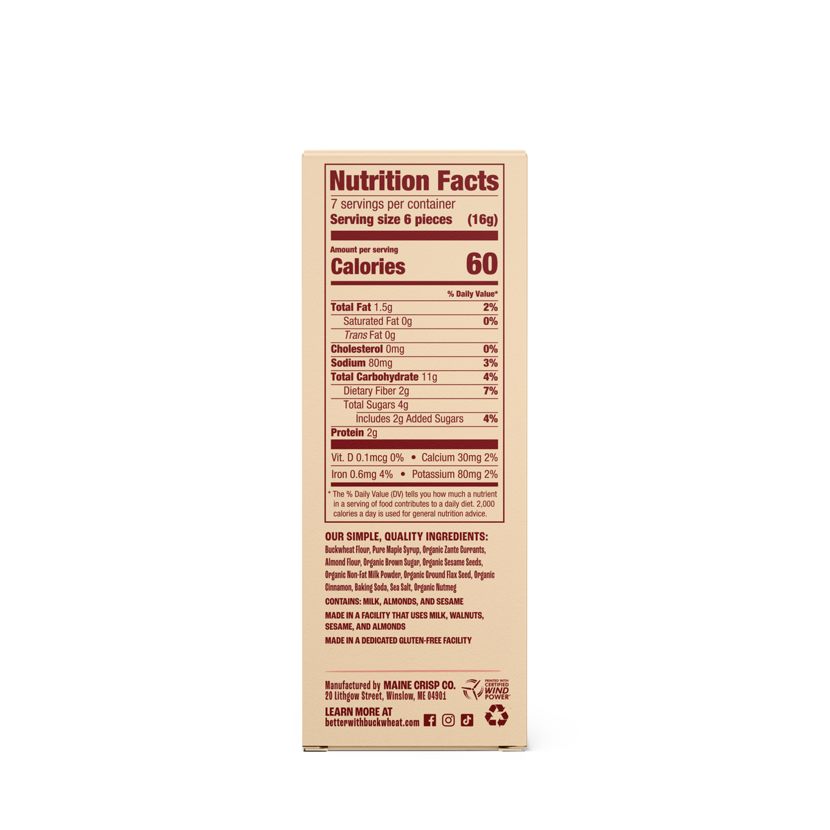 Maple Cinnamon Currant Gluten-Free Crackers | Maine Crisp - Maine Crisp ...